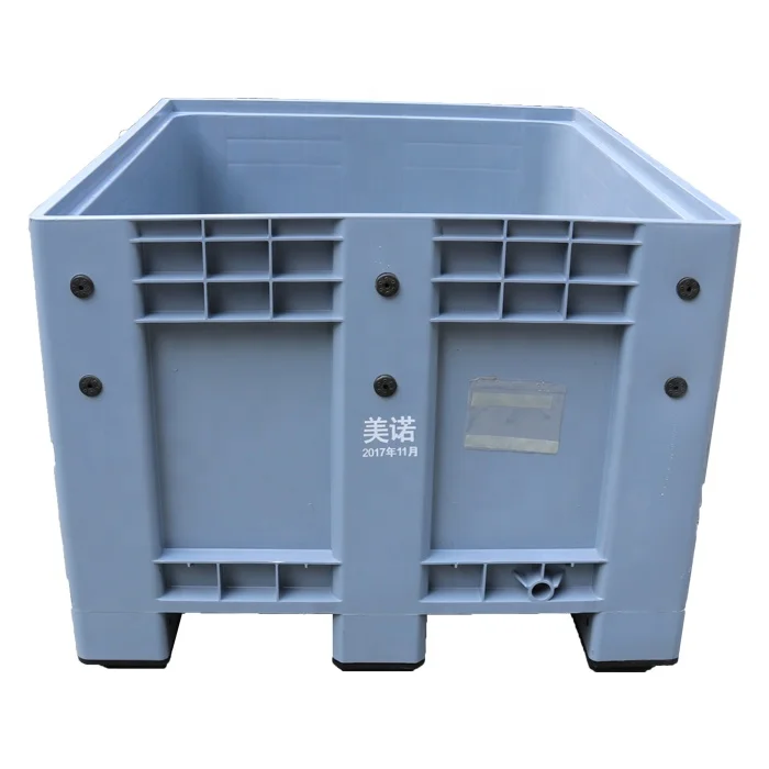 QS Heavy Duty 600L Plastic Pallet Bin with Lid - Durable & Stackable
