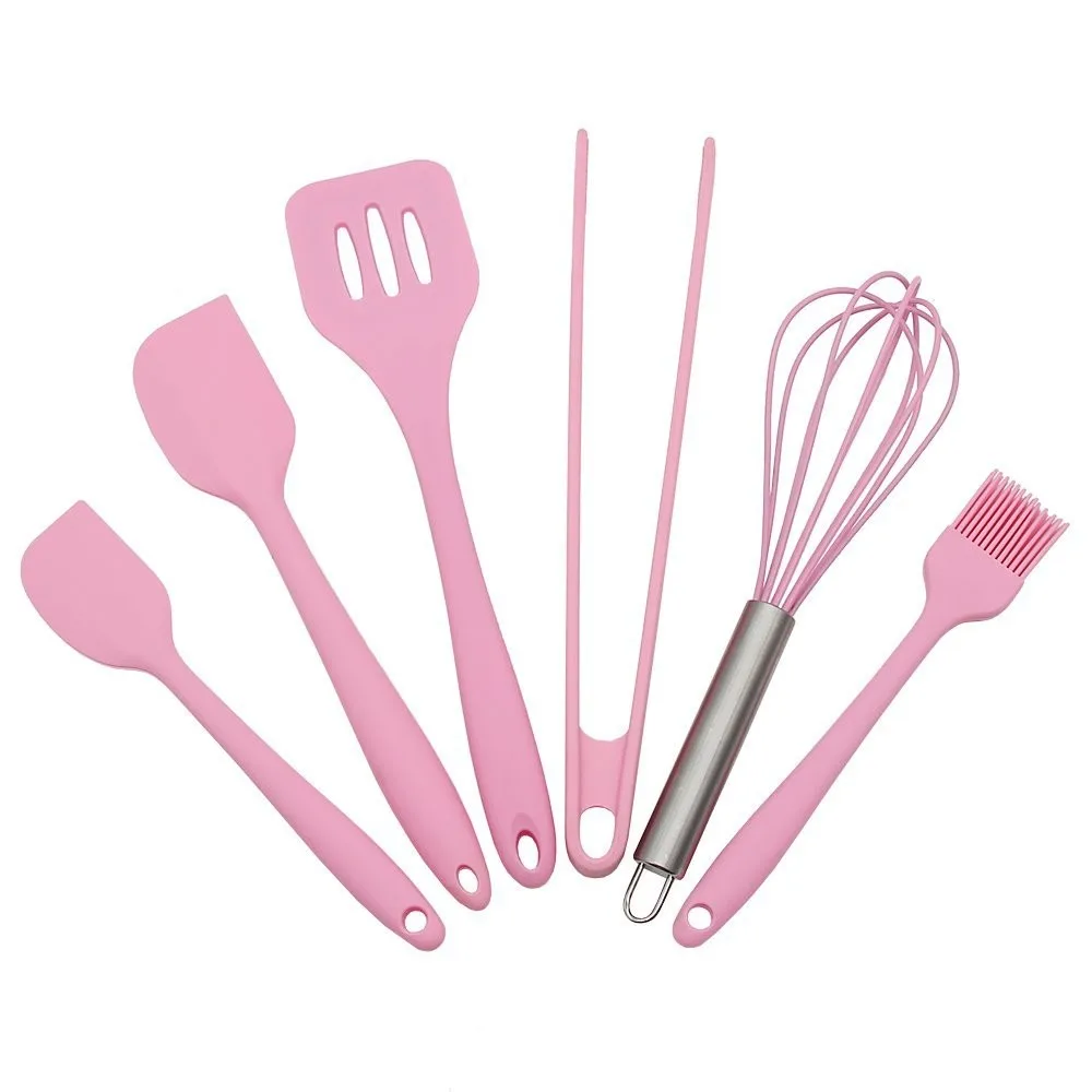 Mini Kitchen Utensils Set,5 Pcs Non-stick Silicone Kitchen Cooking ...