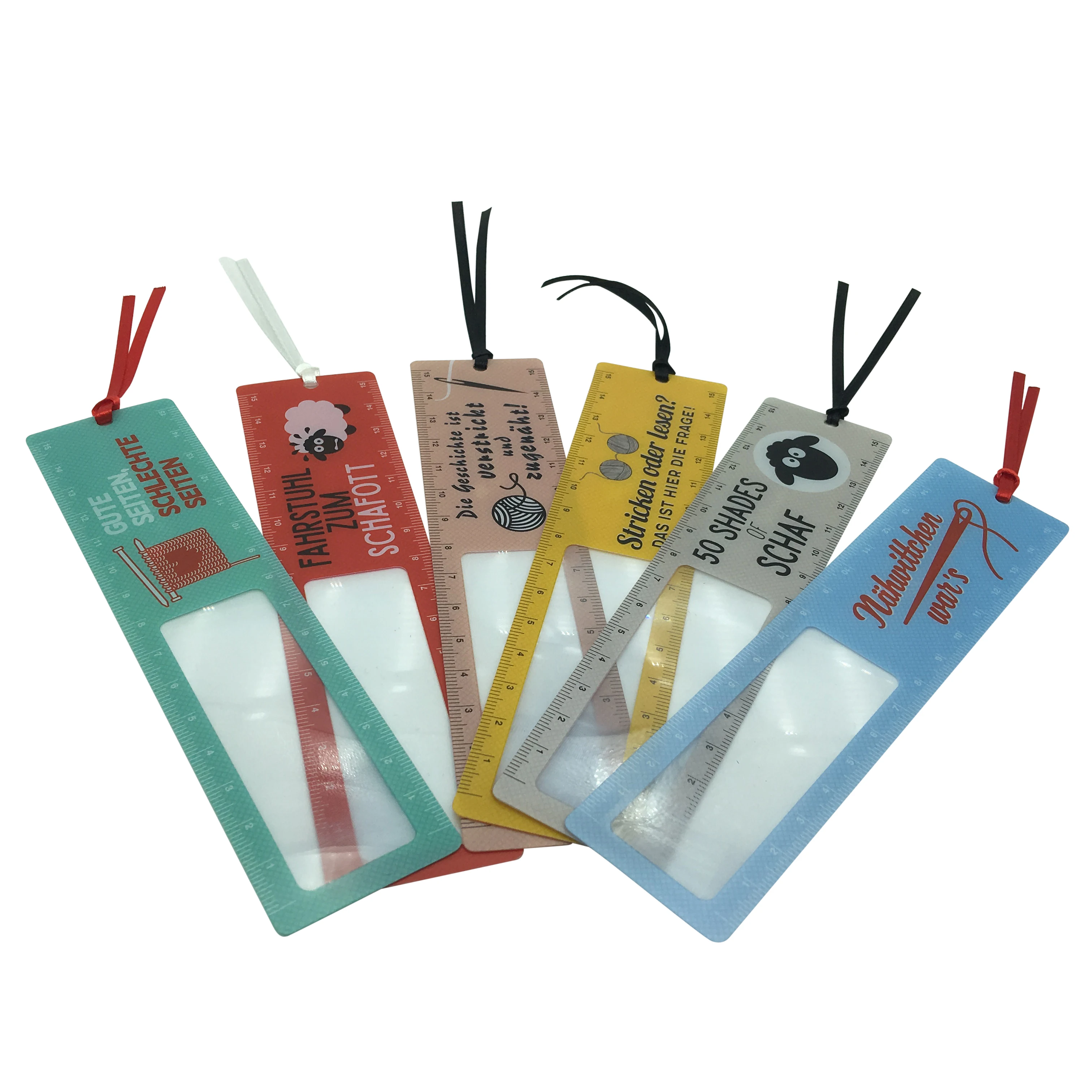 Customized Logo 6" Magnifier Ruler with Bookmark, Pocket Sheet ...