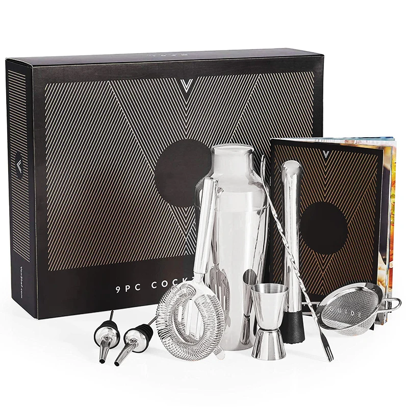 Custom Cocktail Making Set Stainless Steel Bar Tools Gold Copper Plated ...