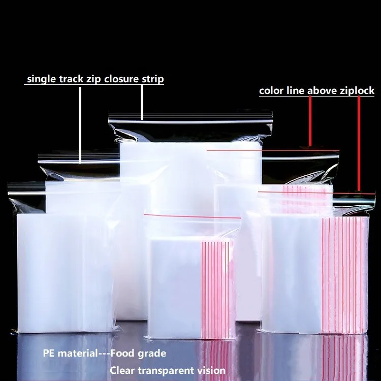 Cheap Price Disposable Zip Seal Poly Polythene PE Transparent Clear ...