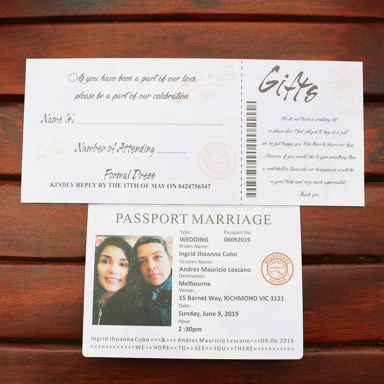 Passport Wedding Card Design With Boarding Pass - Buy Wedding Card ...