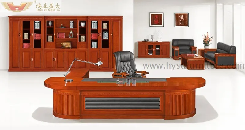 Antique Wood Presidential Furniture - Executive Office Desk