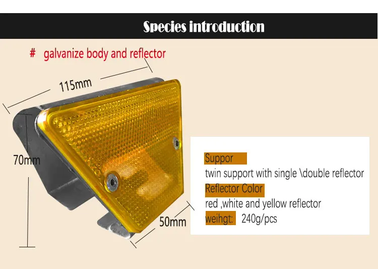 Highway Trapezoid Reflective Guardrail Delineator Traffic Signs Plastic ...