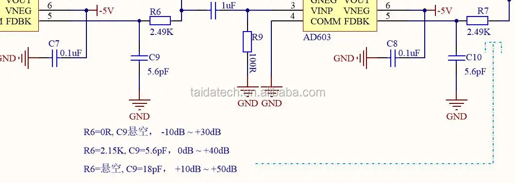 Taidacent Ad603低噪声可变增益放大器vca模块电压控制可变增益放大器电路 - Buy 低噪声可变增益放大器 (vga),压控放大器电路,Ad603 Product on ...