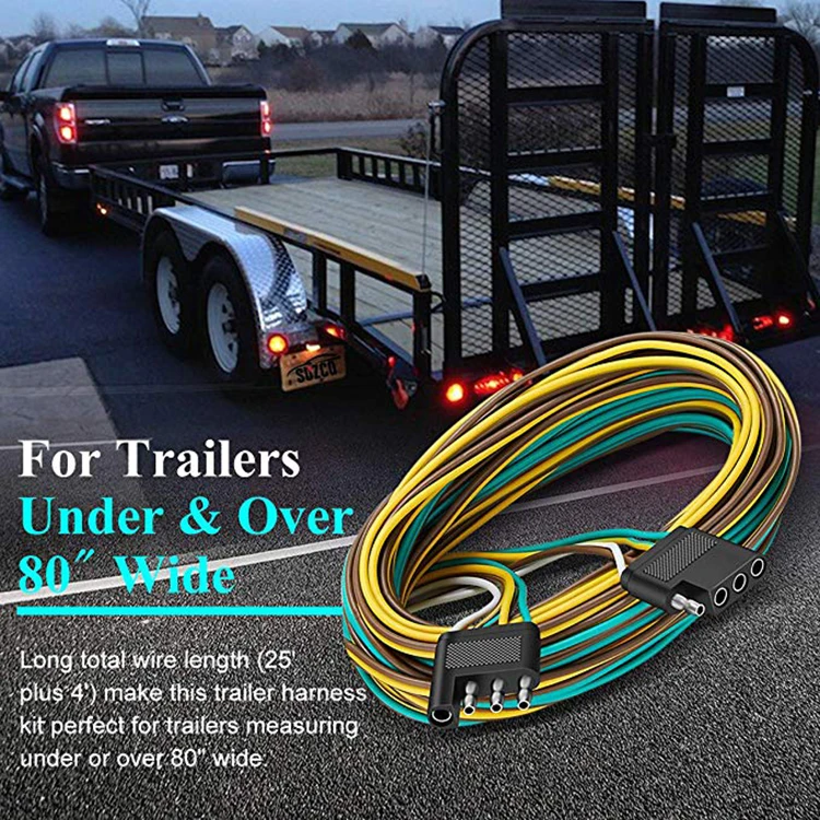 12v 4-core Trailer Light Wiring Harness - Buy Wiring Harness,Trailer ...