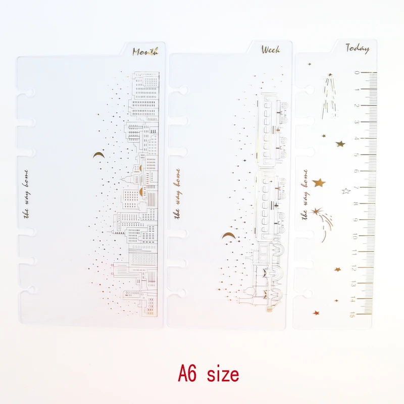 Domikee Cute Creative 6 Holes Binder Planner Notebook