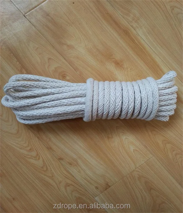 100% Cotton Material Nature Colour Braided Rope Type 12 Strand Cotton ...