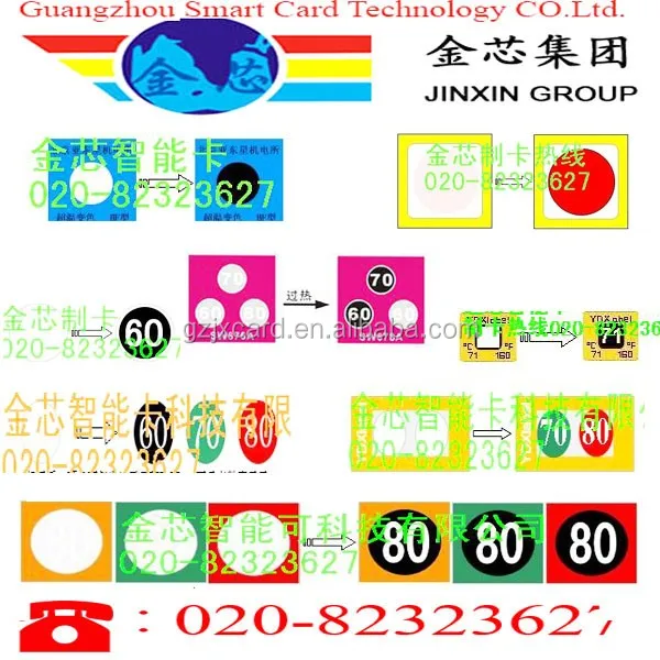 Heat Indicator Reversible Temperature Label Wholesale Color Change High ...