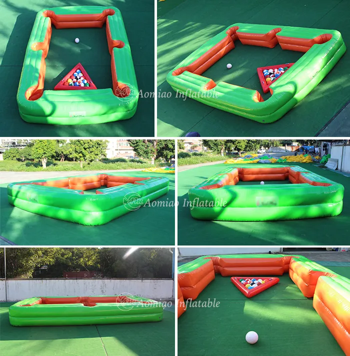Indoor Giant Inflatable Snookball Table - Customizable PVC Snooker ...