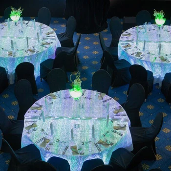 7 Colors Changing Light Up Led Fiber Optic Table Cloth - Buy Fiber ...