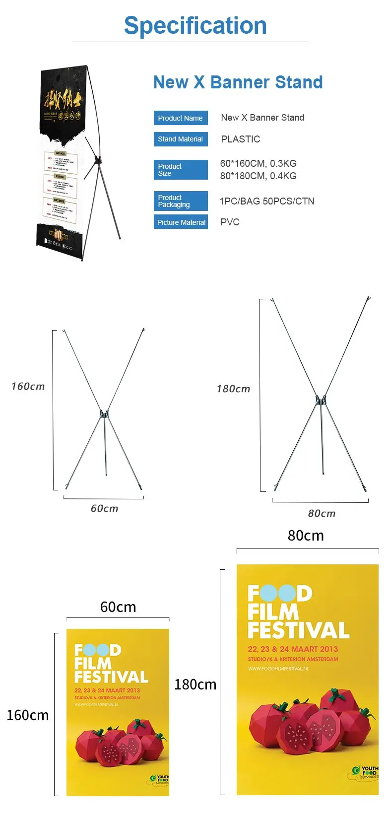 Eco-friendly Waterproof X Banner Stands - Custom Printing