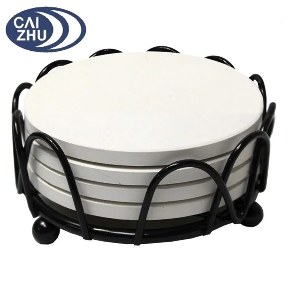 Powder Coating Black Loop Wire Round Coaster Holder - Buy Metal Coaster ...