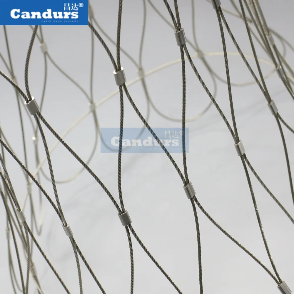 Custom Flexible Stainless Steel Wire Rope Mesh Floodlight Drop Safe Net ...
