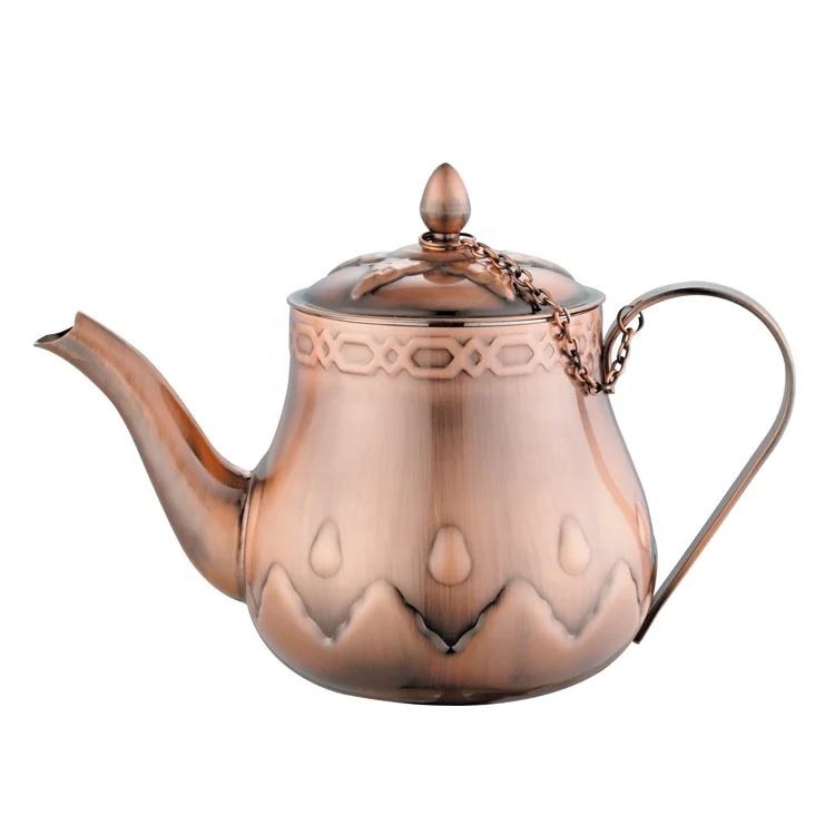 Luxury Metal Arabic Dallah Coffee Tea Pot Stainless Steel Kettle With ...