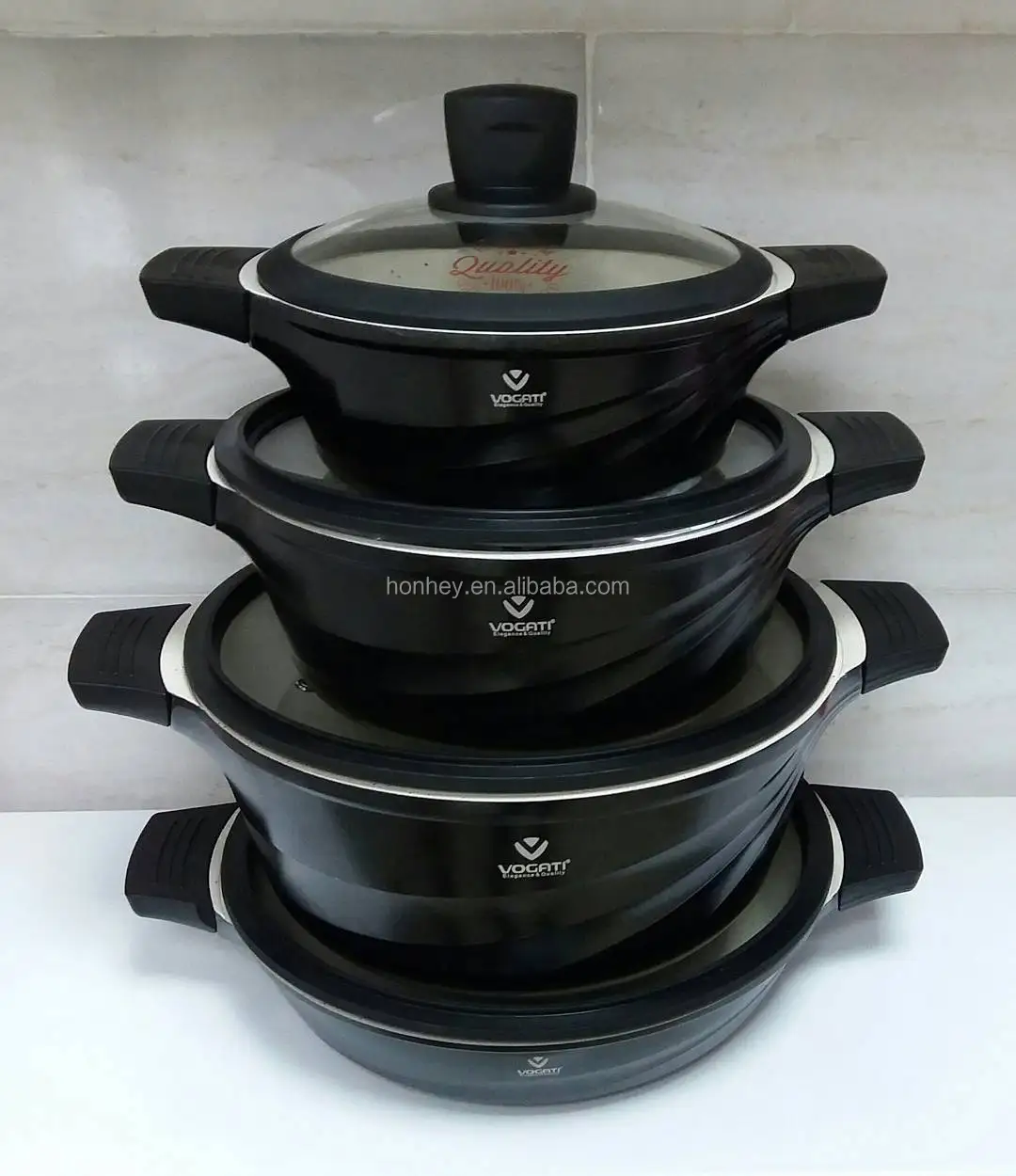 VOGATI Cookware Casserole Pot Set - Durable & Versatile