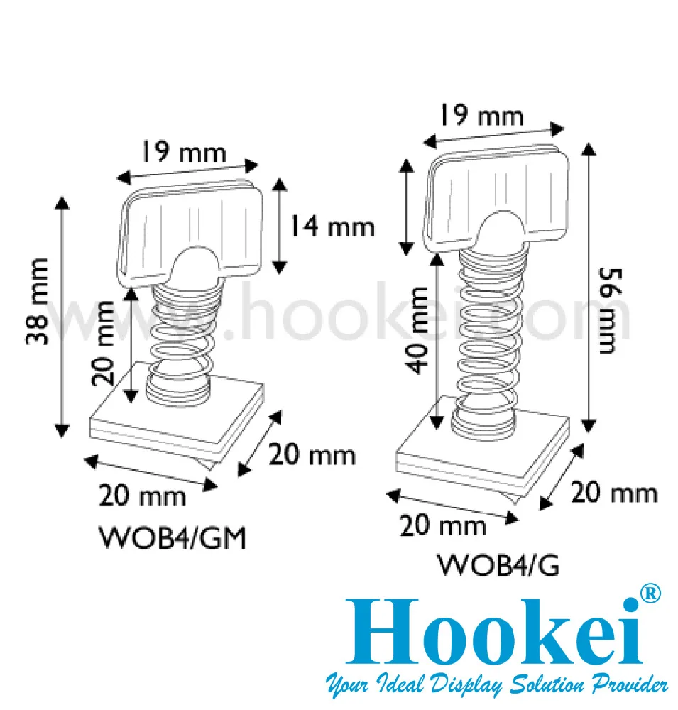 Hookei Plastic Shelf Advertising Adhesive Spring Display Wobbler - Buy ...