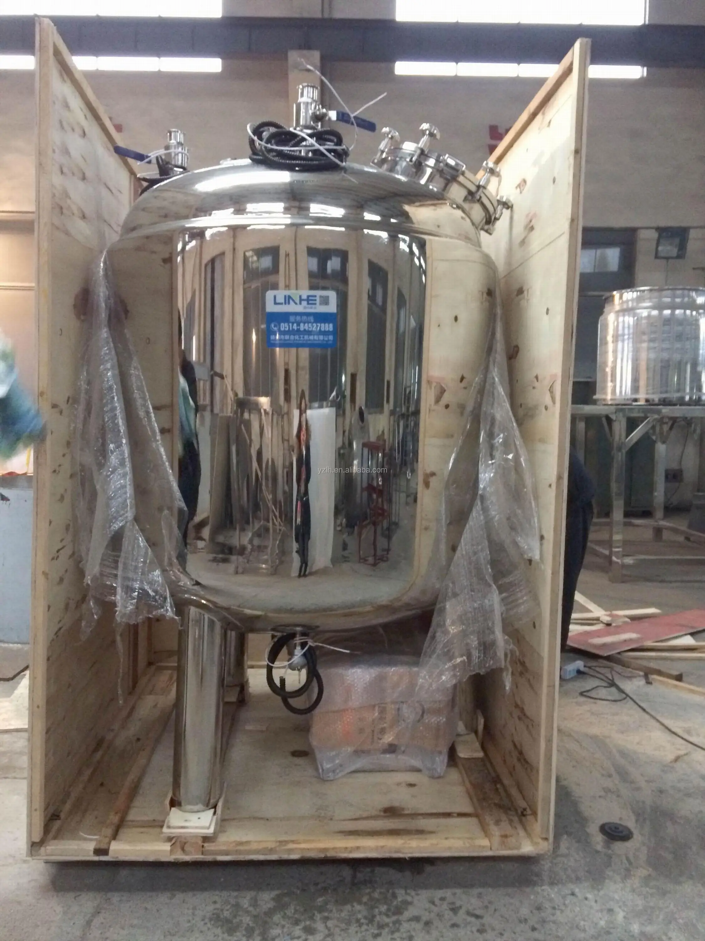 100l-500l Stainless Steel Liquid Mixing Tank With Agitator Electric ...