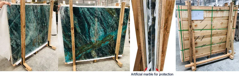 Luxury Polished Blue Interior Wall Cladding Stone Slab Van Gogh Granite