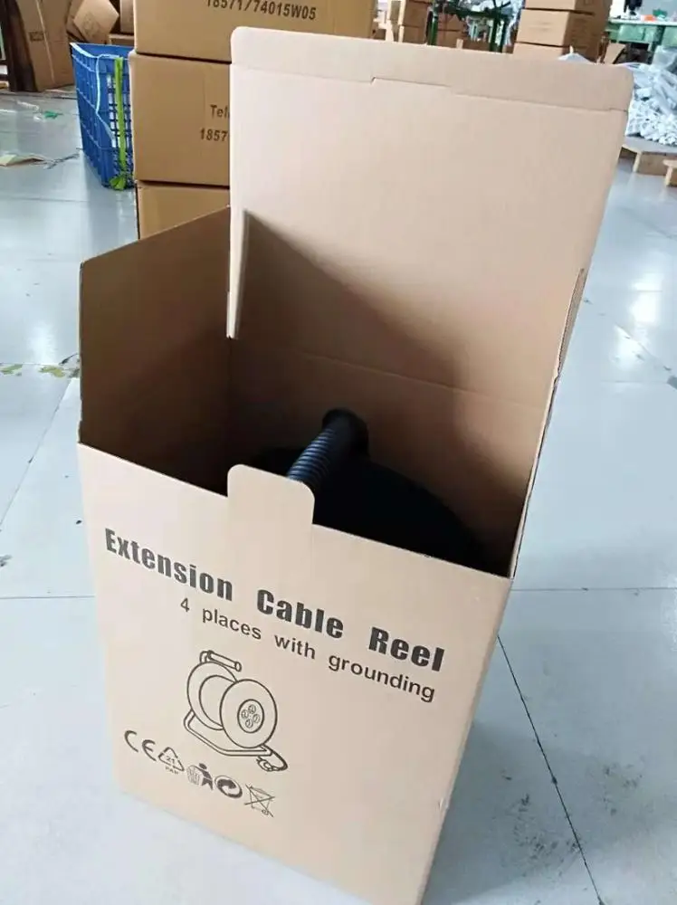 50m European Typle Cable Reel Extension Reels Retractable Power Reels ...