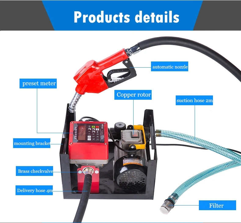 Fuel Dispenser Parts 12v 24v 220v Oval Gear Meter Fuel Delivery Pump ...