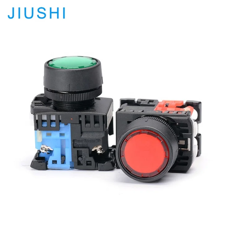 AR22FOL-E4 22mm push button switch illuminated 24v red green| Alibaba.com