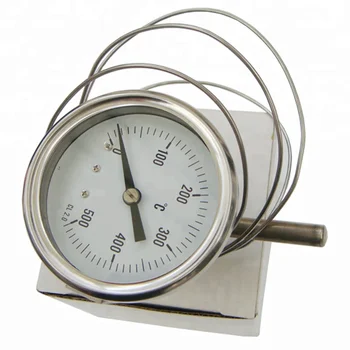 High Temperature 0-500c U Clamp Oven Boiler Capillary Thermometer - Buy ...