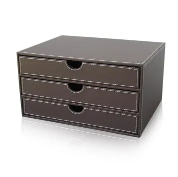 Office Gift Leather File Storage Organizer Drawer Box - Buy Storage ...