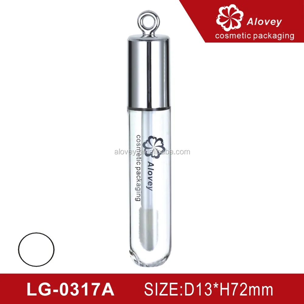 Silver Lip Gloss Tubes Made Of Pet Material With Hanging Holes That Can ...