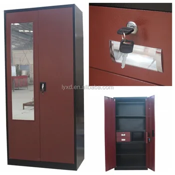 High Quality 2 Door Metal Bedroom Clothing Dressing Wardrobe With ...
