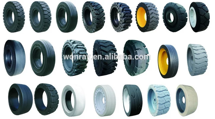 Solid Resilient 8.25 x15 Forklift Tires with Rim - Durable 3-Layer ...