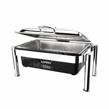 Sunnex Modern Full Size Black Water Pan Stainless Steel Cover & Food ...