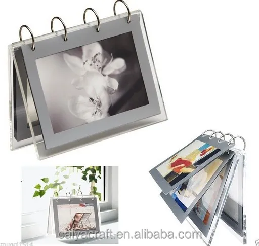 Customize Acrylic Desktop Calendar Holder - Clear Display Stand