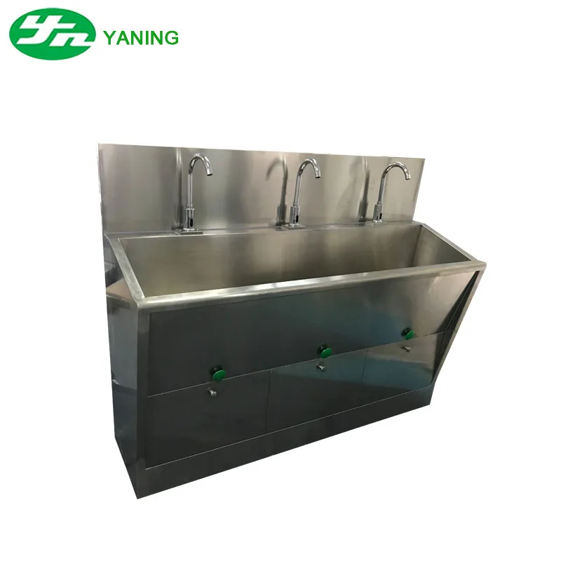 Multi-station Hand Wash Sinks Foot Pedal Operated Wash Scrub Sink - Buy ...