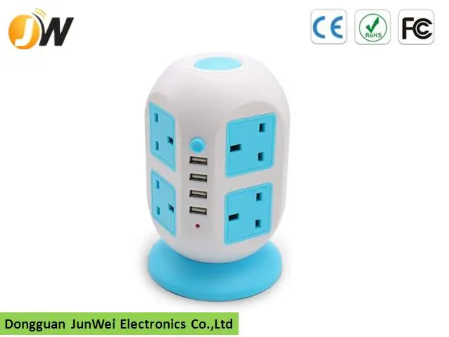 Multiple Electrical Plug And Socket Vertical Power Socket Cylinder ...