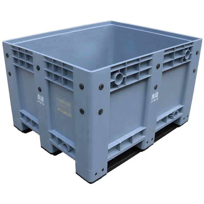 QS Heavy Duty 600L Plastic Pallet Bin with Lid - Durable & Stackable