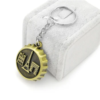 Bottle Cap Souvenir Key Chains For Boys Gift Eiffel Tower Arc De ...