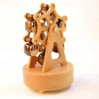 2018 Sky Wheel Wind-up Carousel Wood Music Box - Buy Wind-up Toy,Sky ...