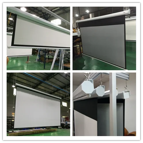 Telon Auto-locking Manual Pull Down Projector Screen 16:9 Self-locking ...