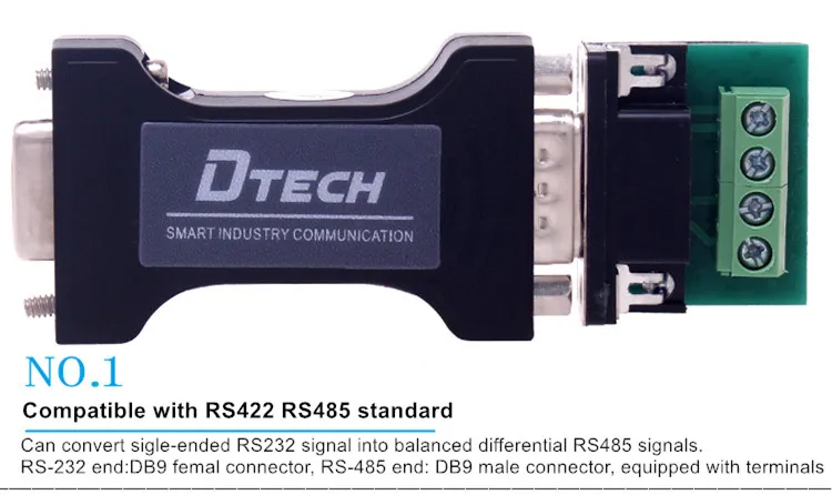 DTECH Iot Serial Communication Adapter - RS232 to RS485