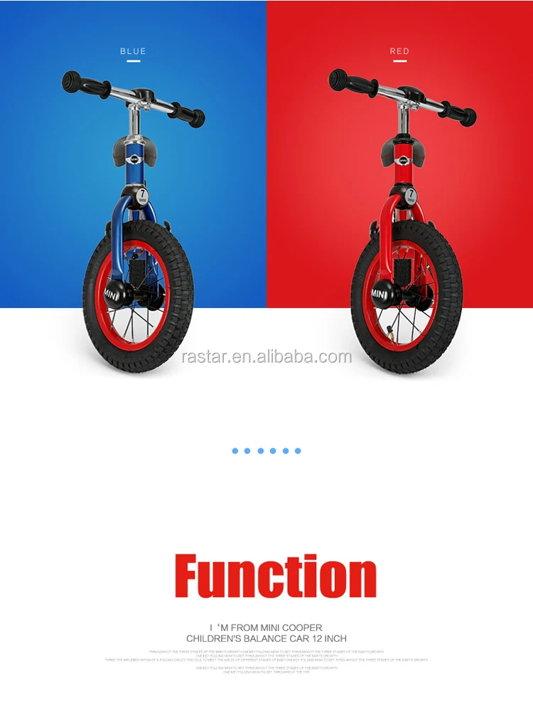 Rastar MINI Balance Bike - Training Wheels Free Fun Ride