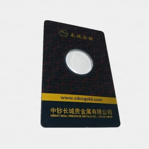 Security Pvc Packing Card Sleeves Gold Coin Packing Card Gold Bar ...