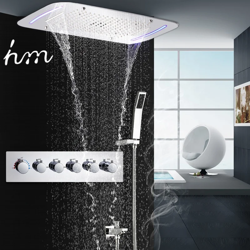 High Flow Multifunction Led Shower Faucets Mist Spray Waterfall Massage ...