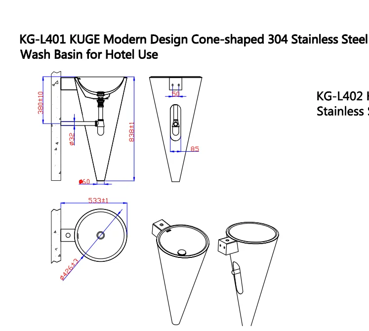Cone Shaped Freestanding Wash Hand Basin Modern Bathroom Sink Factory ...