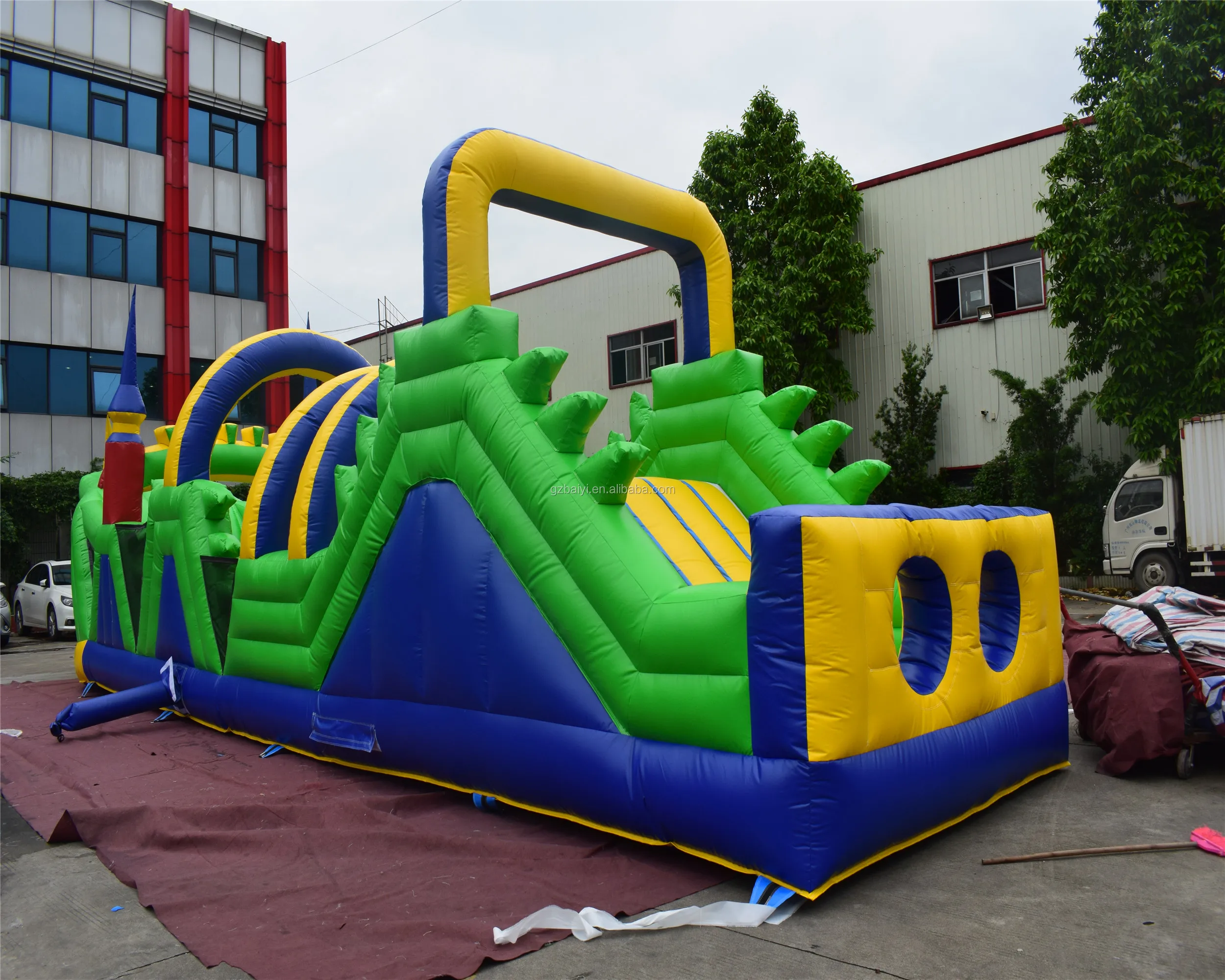 2025 Hot Sale Giant Dragon Style Inflatable Running Obstacle Course ...