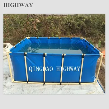 Collapsible Pvc Canvas Fish Tanks Aquaculture Plastic For Fish Farm ...