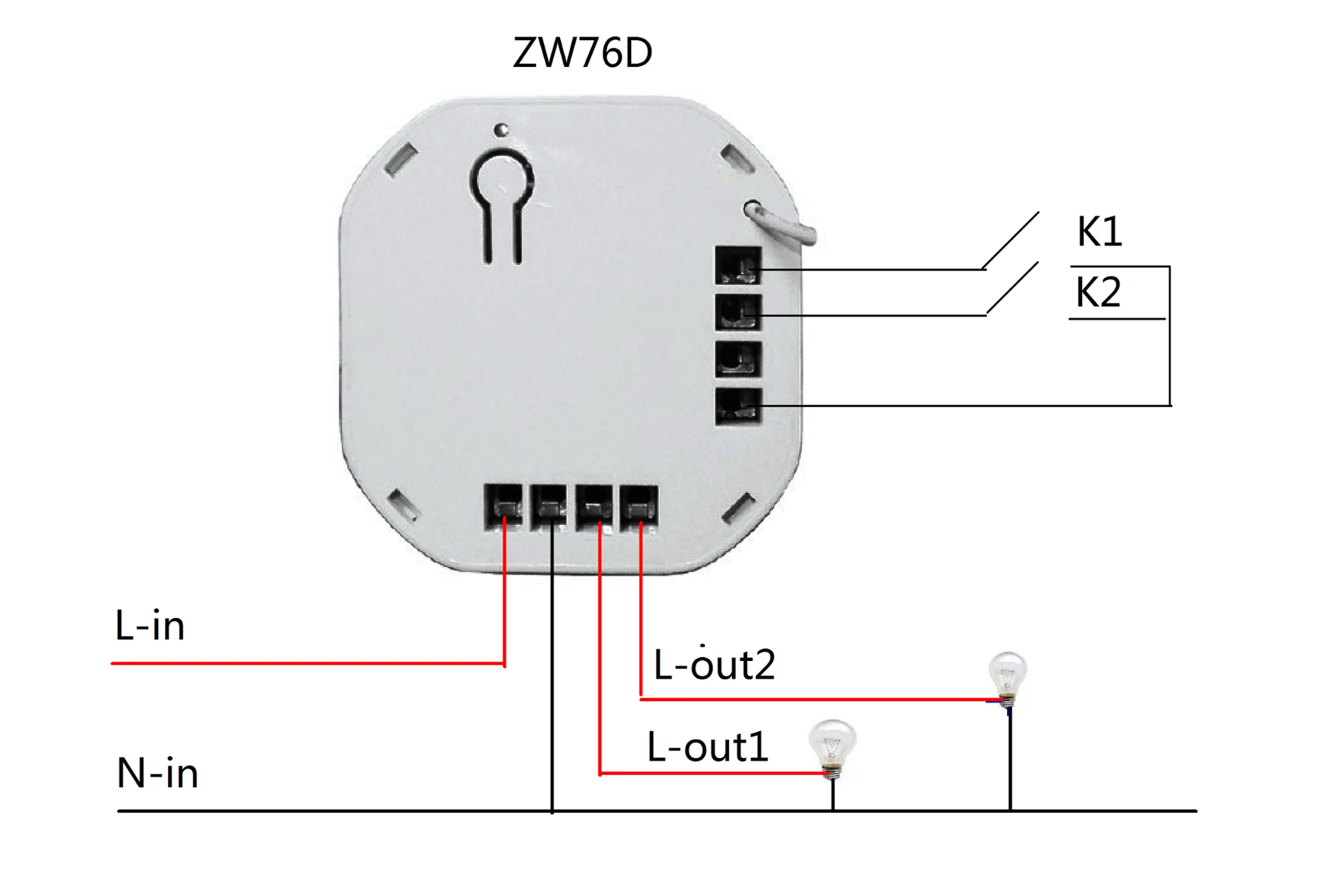 2 Gang Smart Home Automation Z-Wave Switch Module with Smart Home ...