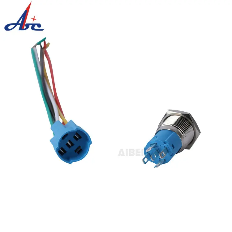 ABILKEEN 19mm Metal Push Button Switch Cable Harness