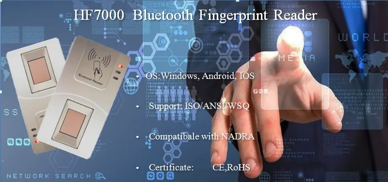 Hfsecurity Wireless Hf7000 Biometric Fingerprint Scanner For Enroll ...