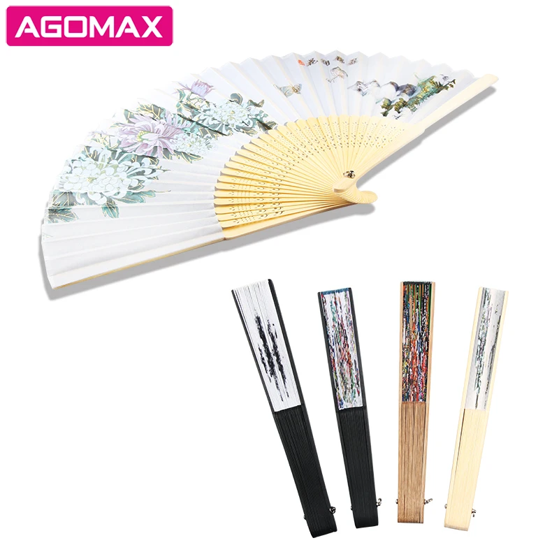 Folding Bamboo Hand Fans Wooden Hollow Carved Wedding Dancing Decor Fan ...